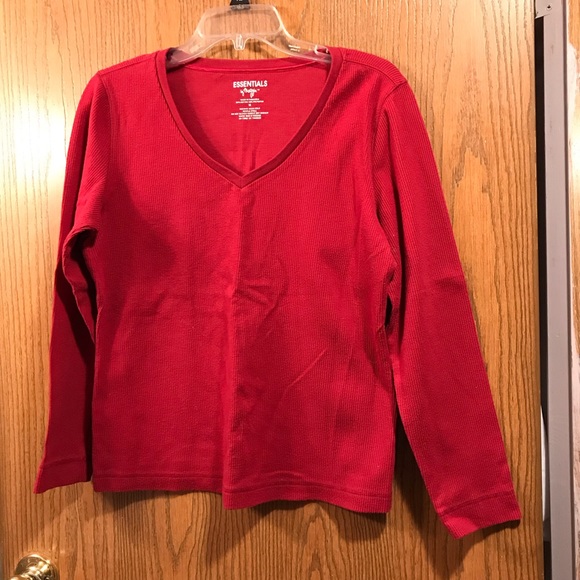 Essentials | Tops | 525 Red Long Sleeve Tee | Poshmark